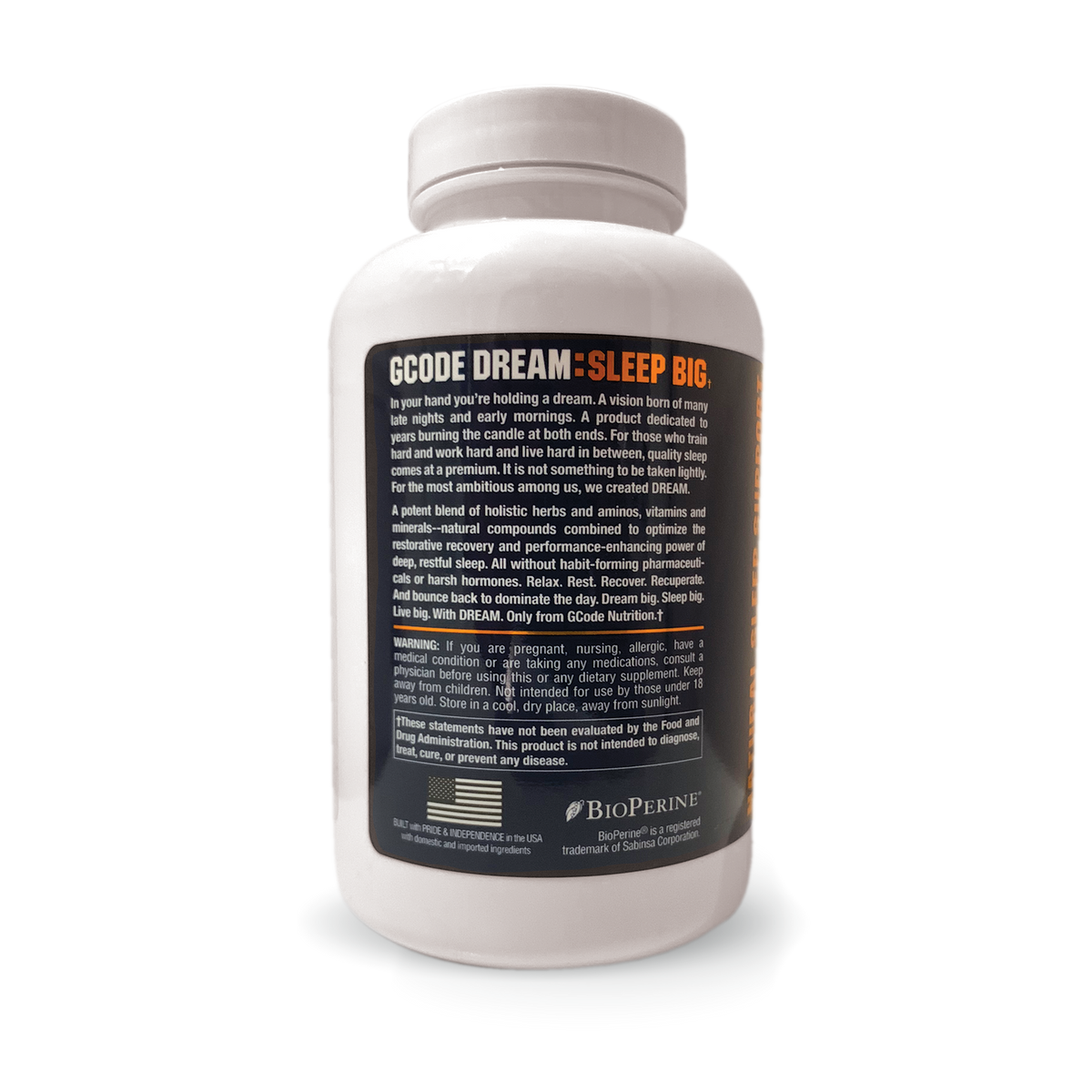 DREAM: Natural Sleep Support (120 capsules) – GCode Nutrition